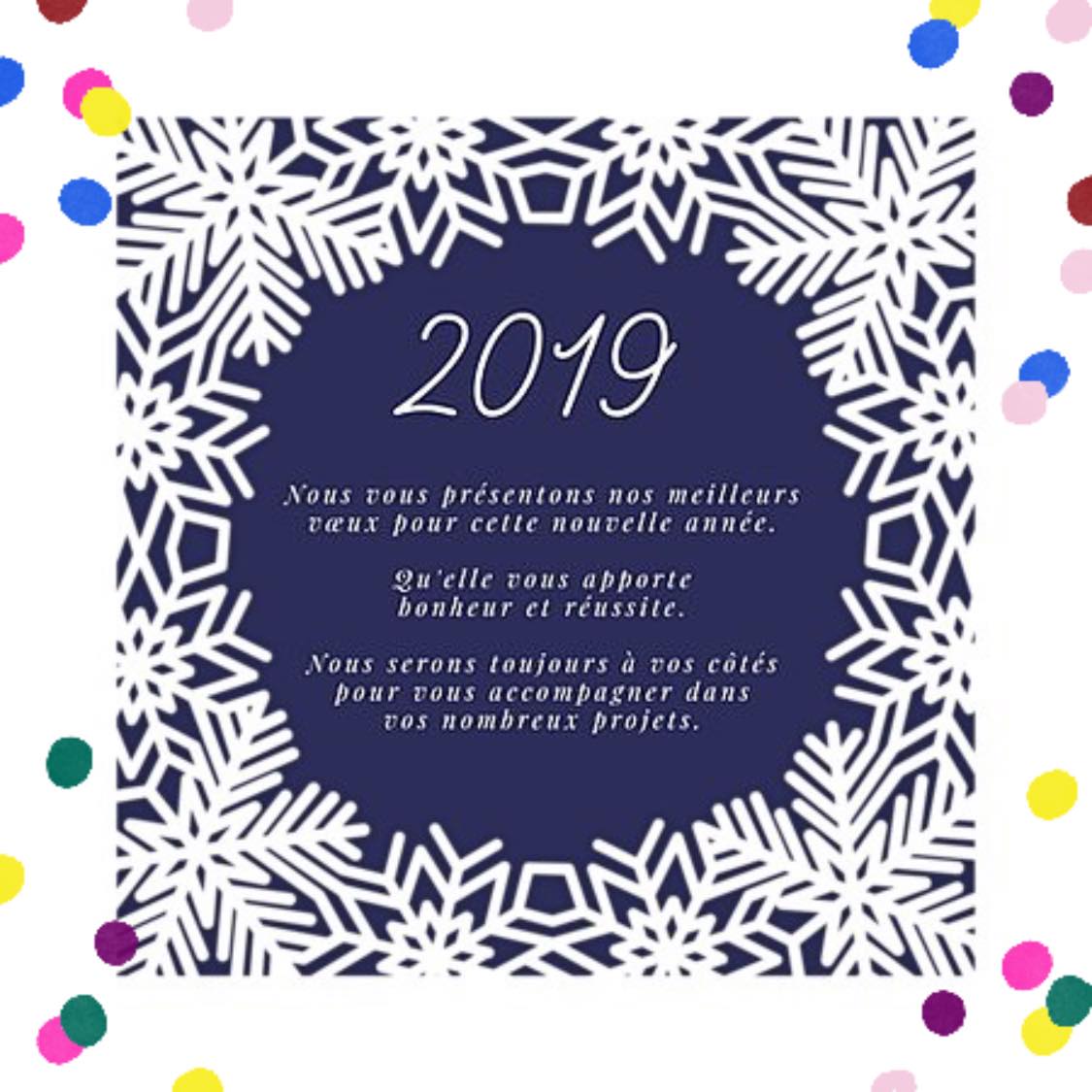 Tous nos voeux pour cette nouvelle année 2019... | Caractère